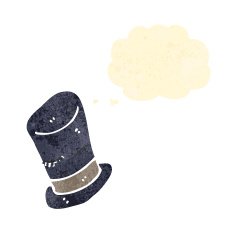 Retro cartoon top hat character free image download