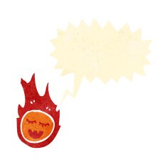 Retro cartoon fireball N3 free image download