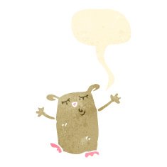 Retro cartoon hamster free image download