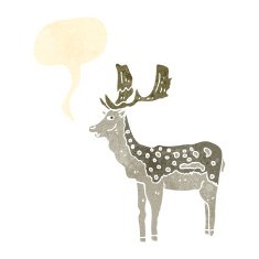Stag retro illustration free image download