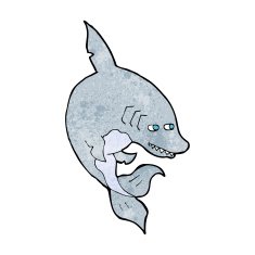 Funny Cartoon Shark N43 free image download