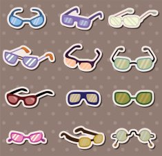 Glasses stickers free image download