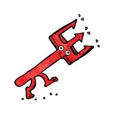 Cartoon devil fork N20 free image download