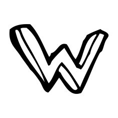 Cartoon letter N245 free image download