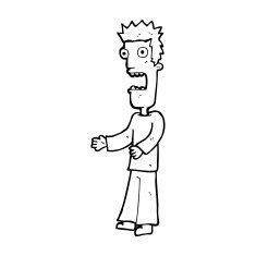 Cartoon man freaking out N12 free image download