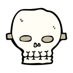 Cartoon spooky skull mask N29 free image download