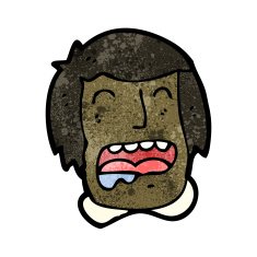 Cartoon drooling face N2 free image download