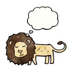 Skinny lion cartoon N3 free image download