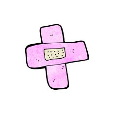 Pink sticking plaster cartoon N3 free image download