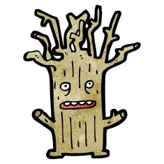 Tree cartoon character N15 free image download