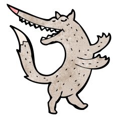 Dancing wolf cartoon free image download