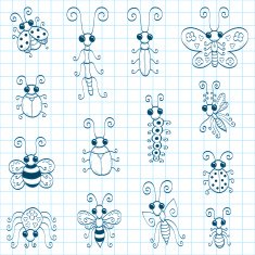 Doodle insects free image download