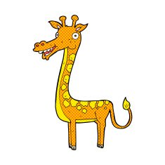 Comic cartoon giraffe N3 free image download