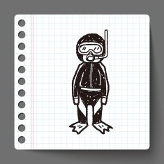 Diver doodle N13 free image download