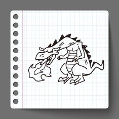 Dragon doodle N44 free image download
