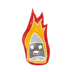 Cartoon flaming bullet N20 free image download