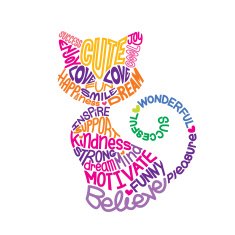 Text into cat shape free image download
