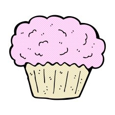 Comic cartoon cupcake N21 free image download