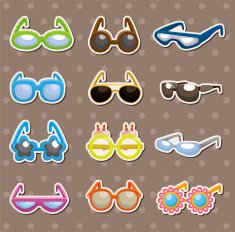 Glasses stickers N2 free image download