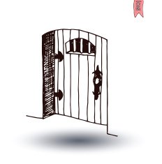 Old Door icon illustration vector N14 free image download