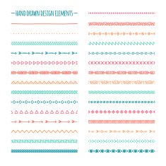 Ethnic hand drawn vector line border set Native brushes N2 free image ...