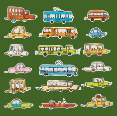 Car vector sticker doodle free image download