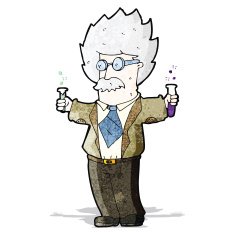 Cartoon genius scientist N33 free image download