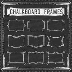 Set of Chalkboard Frames - Design Elements Illustration free image download