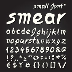 Smear hand painted font N2 free image download