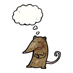 Cartoon rat with thought bubble N18 free image download