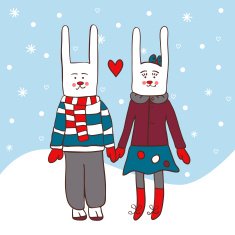 Rabbits in love free image download