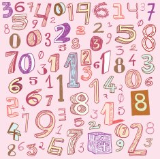 Numbers hand drawn illustration N3 free image download
