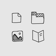 Document icon doodle N4 free image download