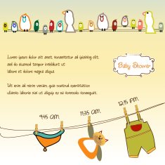 Baby shower card N249 free image download