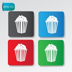Popcorn buttons vector free image download