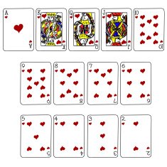 Heart Suit Playing cards in cartoon style free image download