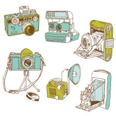 Set of Photo Cameras free image download