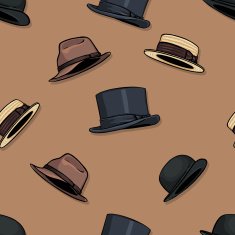 Seamless pattern of hats N4 free image download
