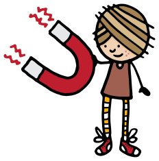 Girl holding a large magnet free image download