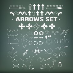 Arrows set hand drawn sketched style free image download