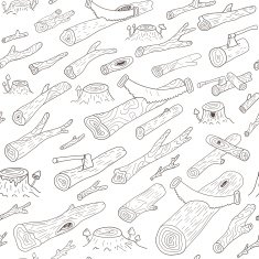 Seamless pattern with logs Wood Vector N4 free image download