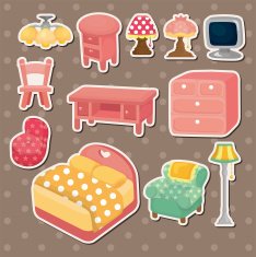 Furniture stickers N4 free image download