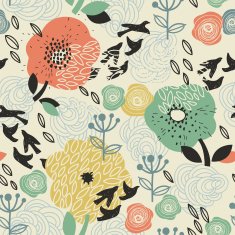 Vector seamless floral pattern N219 free image download