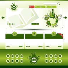 Green eco website template free image download