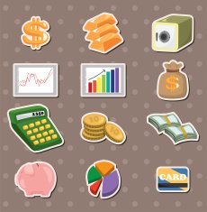 Financial stickers free image download