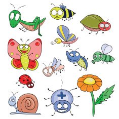 Insects doodle set free image download