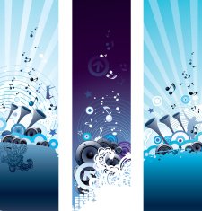 Music vertical banners free image download