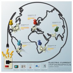 Electric Current And Equipment Earth Wire Line Business Infographic ...