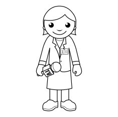 News reporter - coloring page for kids N2 free image download