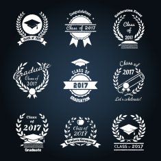 Graduation class badges free image download